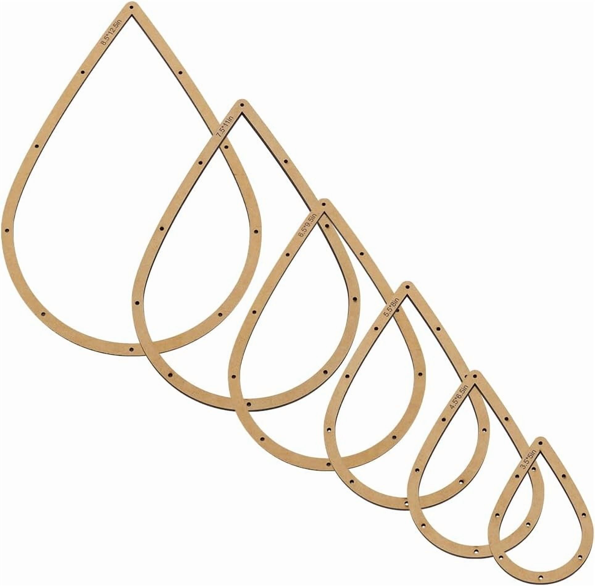 6PCS Stained Glass Teardrop Layout Frame 6 Sizes Glass Maker Templates ...