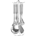 6PCS Stainless Steel Cooking Utensil Set with Rotating Holder Organizer ...
