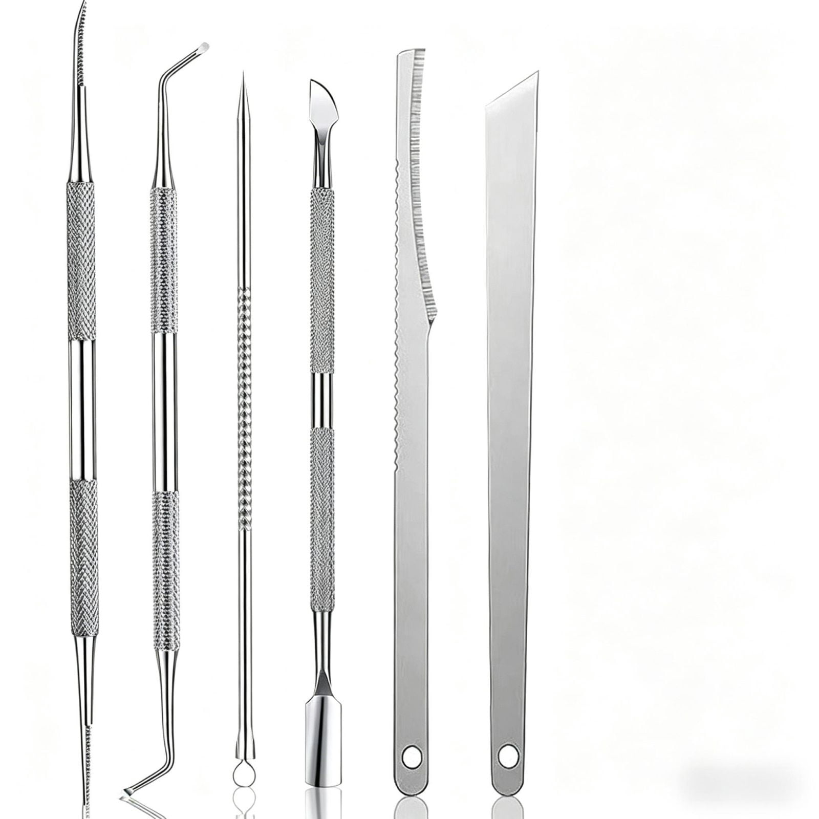 6PCS Stainless Steel Manicure Pedicure Tool Set, Professional Nail Care ...
