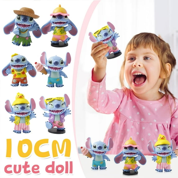 6PCS Stitch Collectable Figure - Movies Fans - Random Design Action ...
