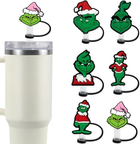 6PCS Straw Toppers,New Christmas Straw Cover Cap for Stanley Cup, 30&40 ...