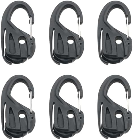 6PCS Stretch Rope Tightener Hooks Nylon Rope Tensioner No-Knot ...