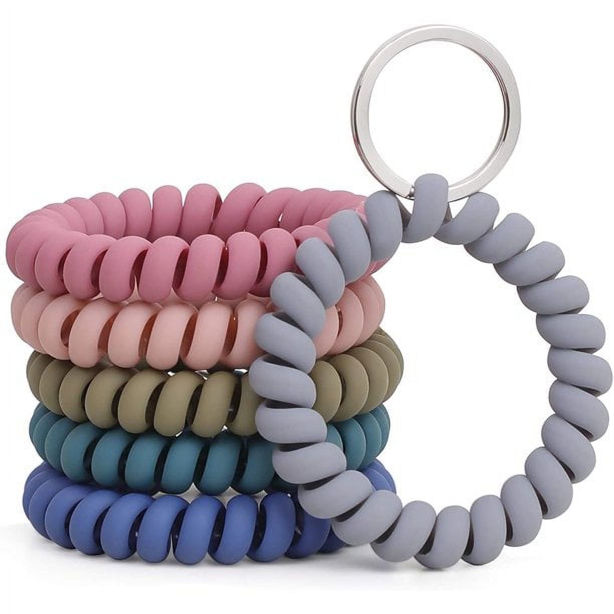 6PCS Stretchable Wristband Wristlet Keychain Wrist Key Chain Wristlet ...