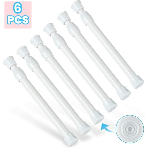 6PCS Tension Rod, BTEPSGA Small Tension Rods for Windows, No Drilling ...