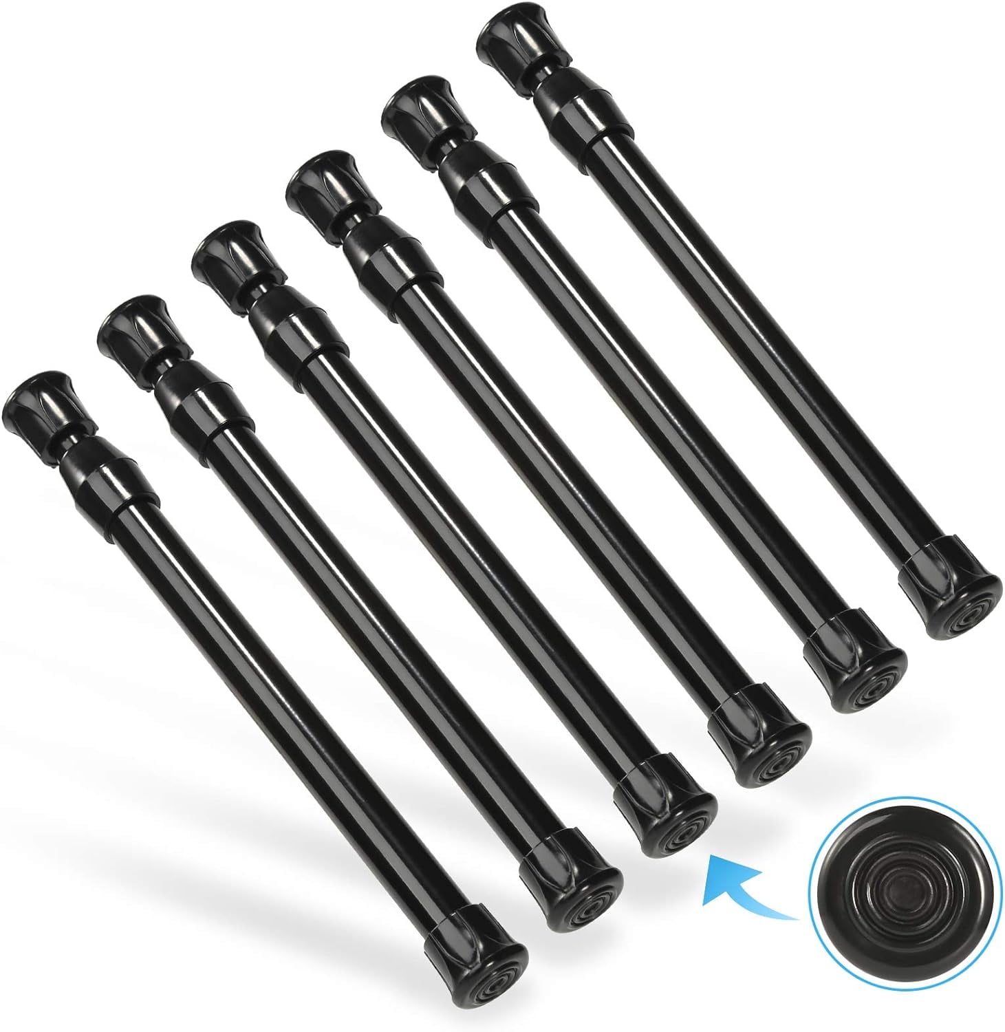 6PCS Tension Rod, BTEPSGA Small Tension Rods for Windows, No Drilling ...