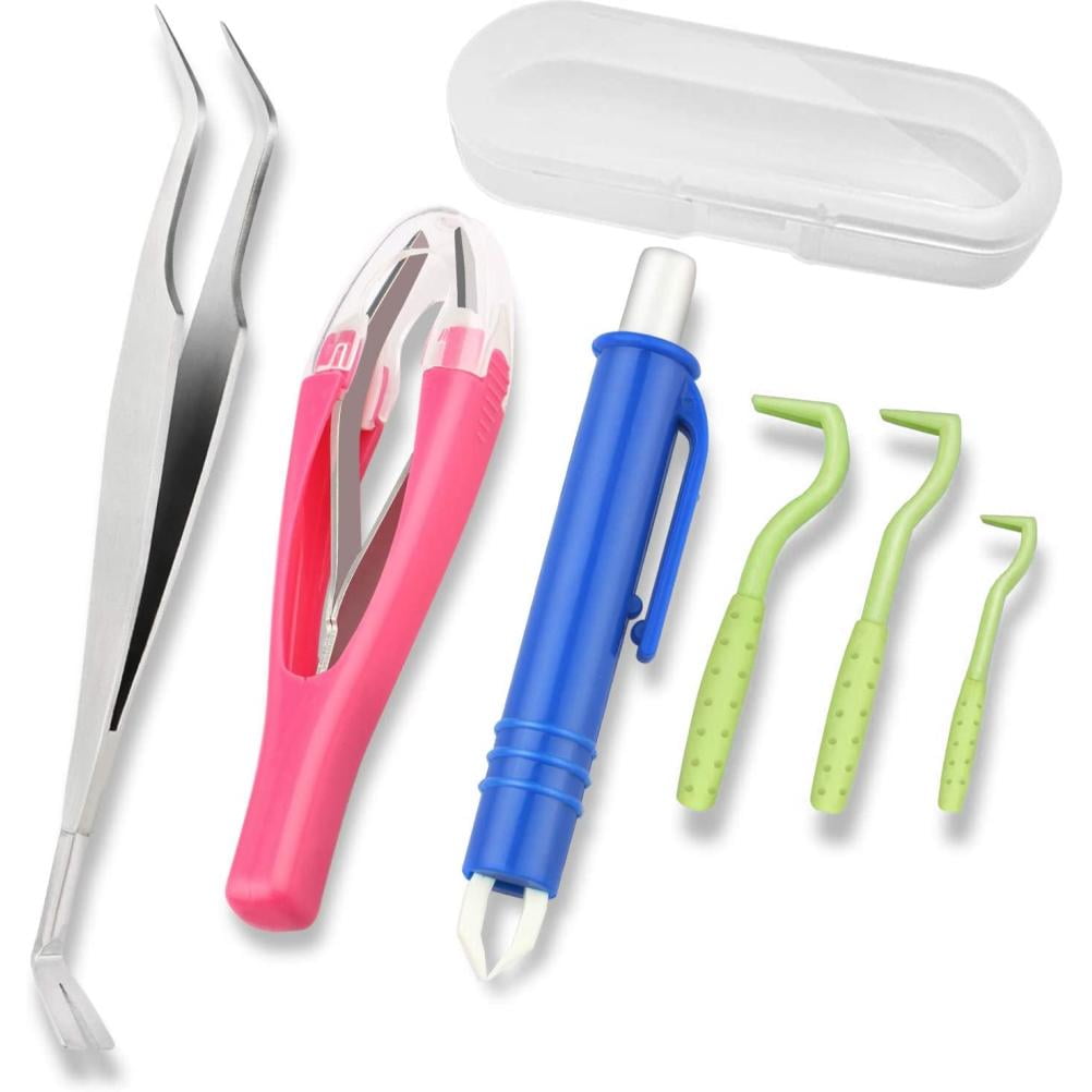 6Pcs Tick Tweezers Professional Tick Hook Set Tick Remover Tongs For ...