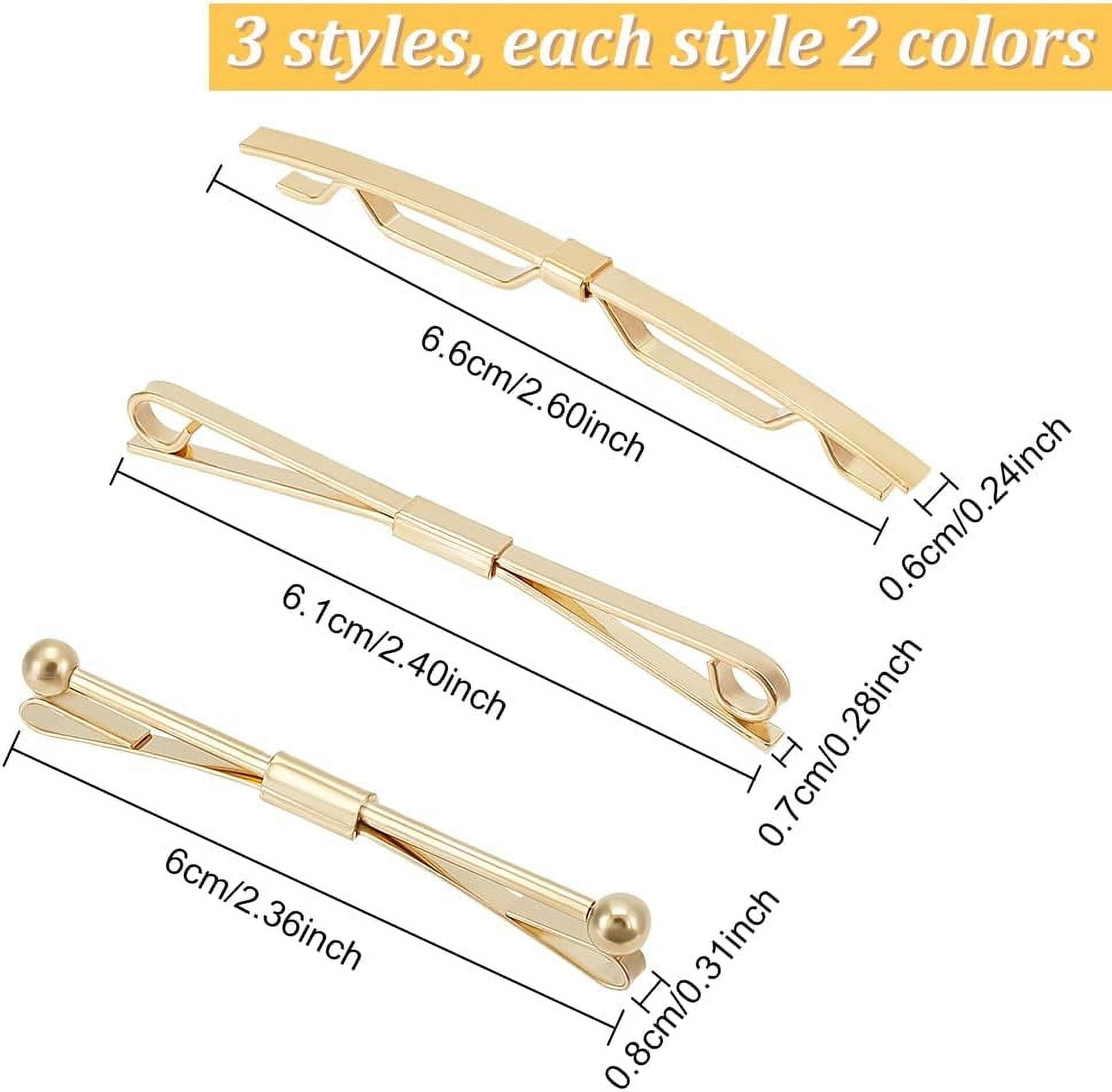 6PCS Tie Collar Bar PinSet for Men Men's Classic Tie Clips Shirt Collar ...