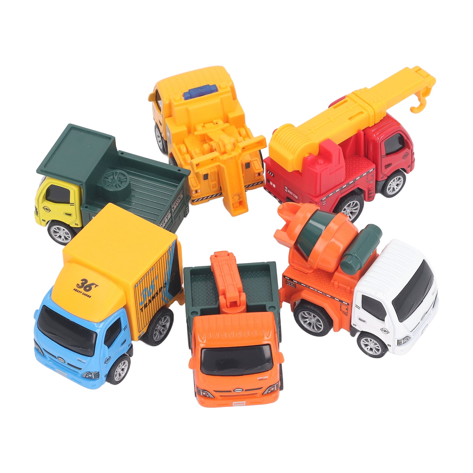 6PCS Transport Car Model Toy Collectible Car Models Kit for Children ...