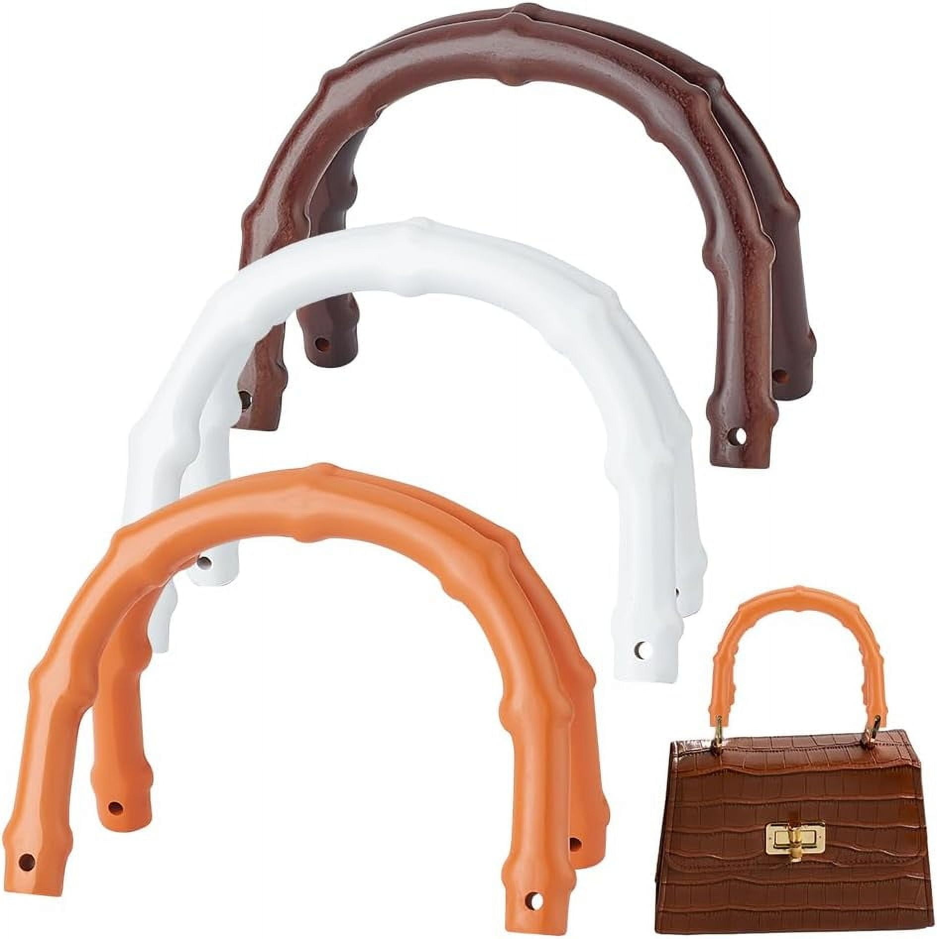6PCS U-Shaped Handbag Handles 3 Colors Wooden Bag Handles Replacement ...