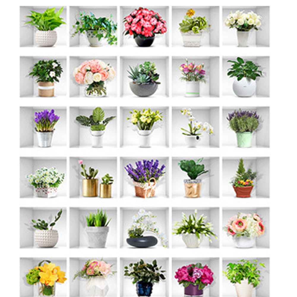 6PCS Waterfall Scenery Stair Stickers Waterproof Vinyl PVC River Bridge ...