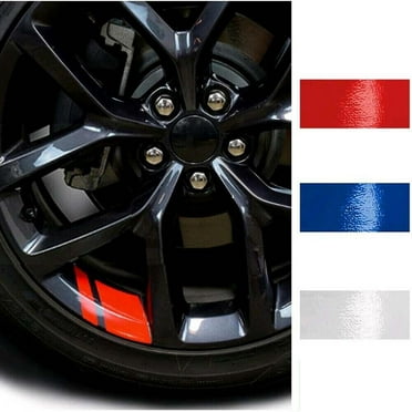 5 PCS Universal Red Car Racing Body Side Stripe Skirt Roof Hood Decal ...