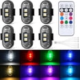 6PCS Wireless LED Strobe Lights with Remote Control,8 Colors ...