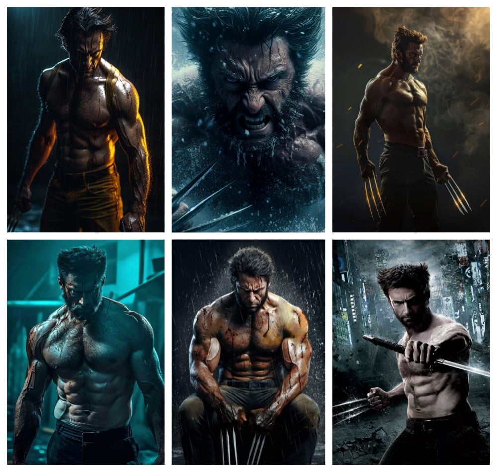 6PCS Wolverine Theme Bedroom Wall Decoration Posters (8X10 in) Unframed ...