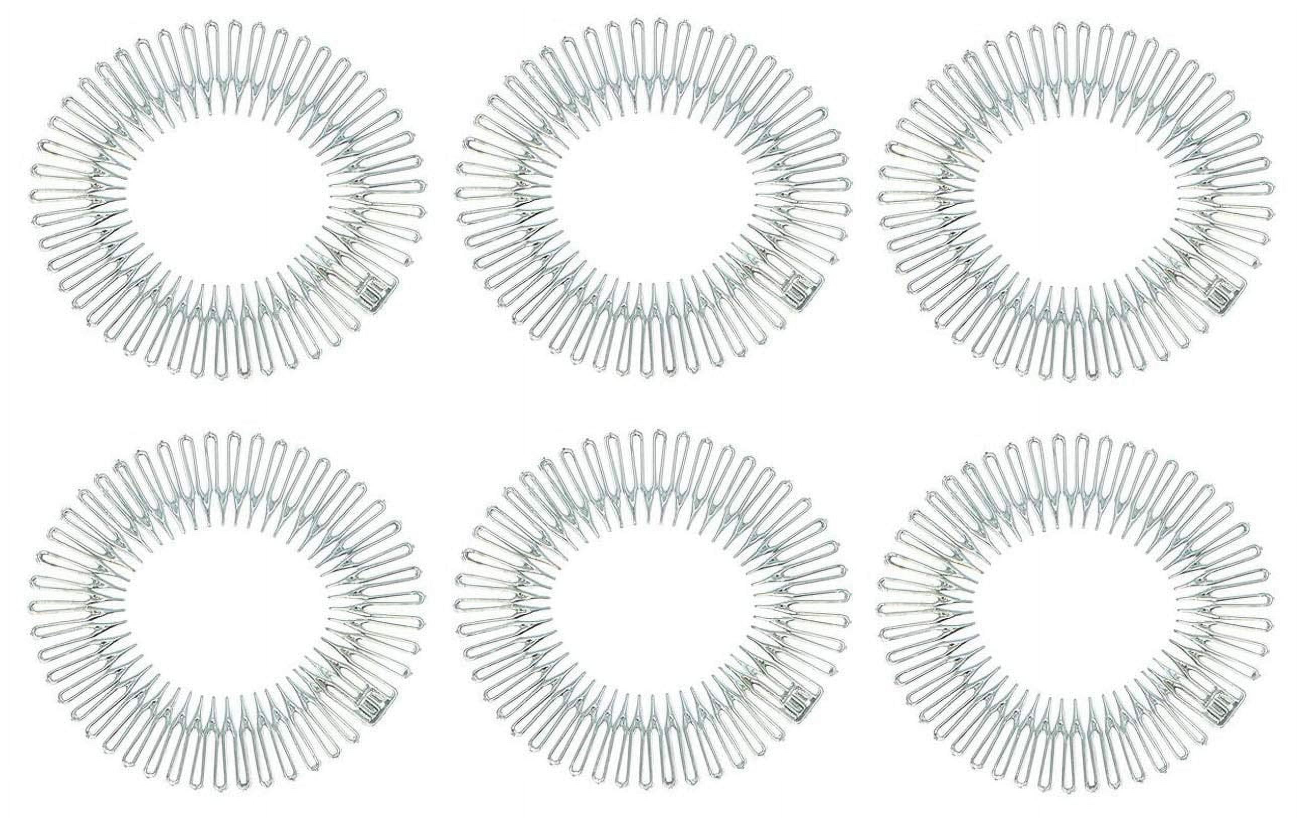 6PCS Women Lady Stretch Flexible Plastic Full Circle Hair Comb Headband ...