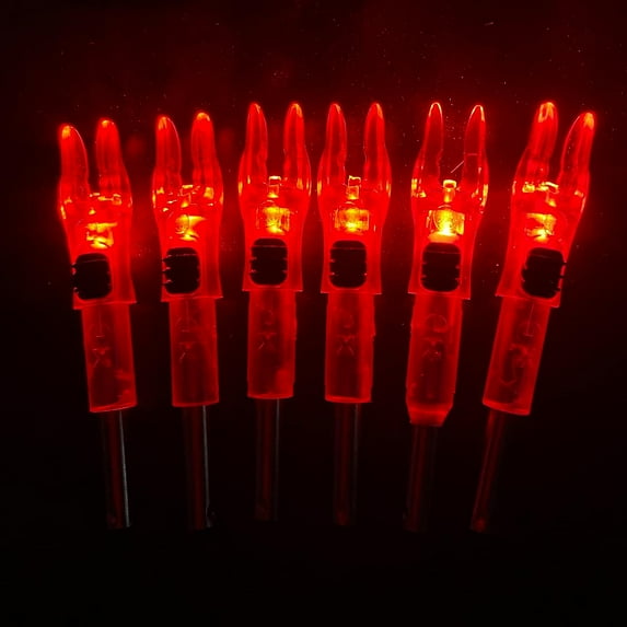 6PCS X Lighted Nocks for Arrows with .204 .233 .244 .246 Inside ...