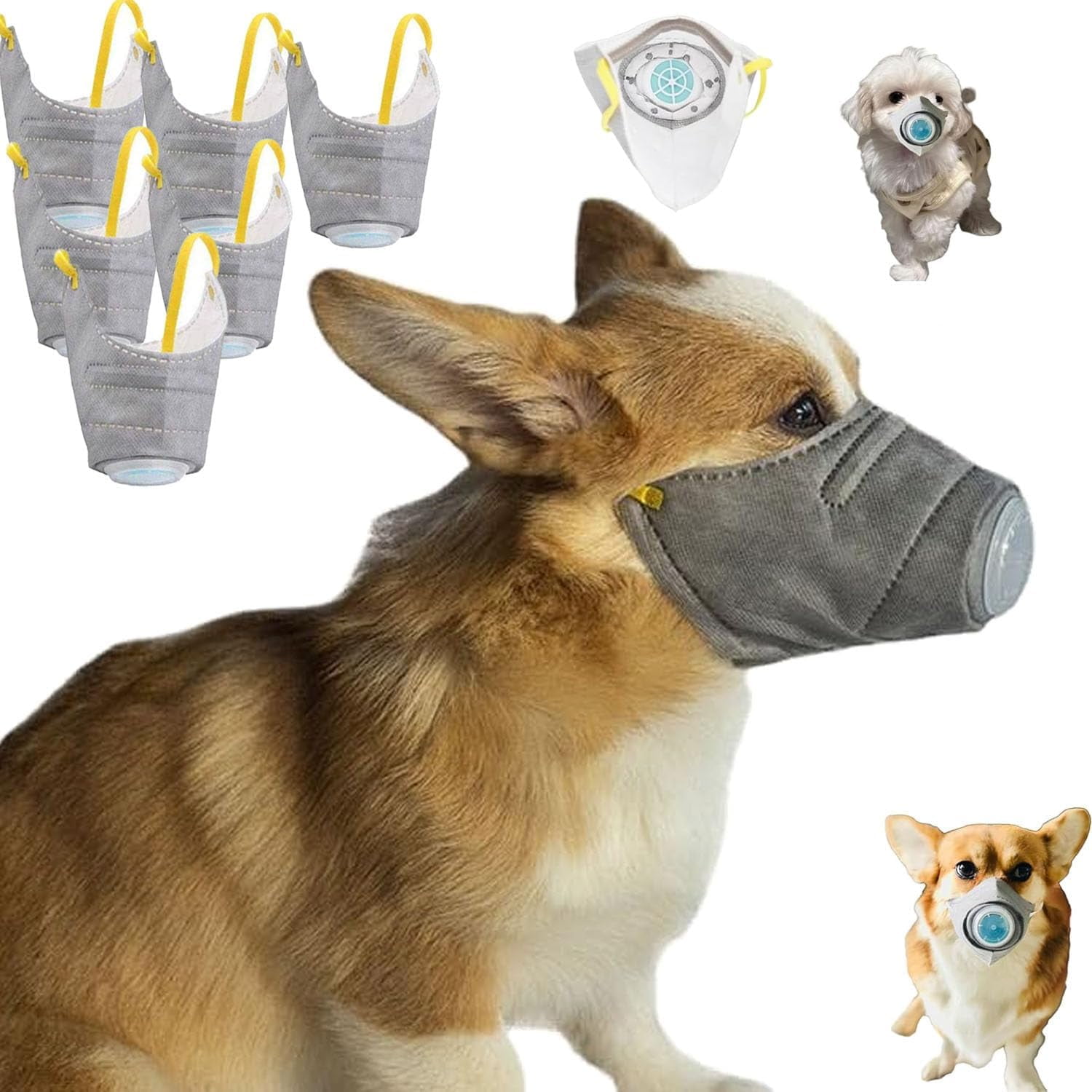 6PCSDog Respirator Mask, Dog Gas Mask, Dog Mask for Smoke, Dog ...