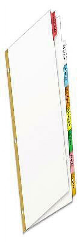 6PK AVE23079 Write and Erase Big Tab Paper Dividers, 8-Tab, Multicolor ...