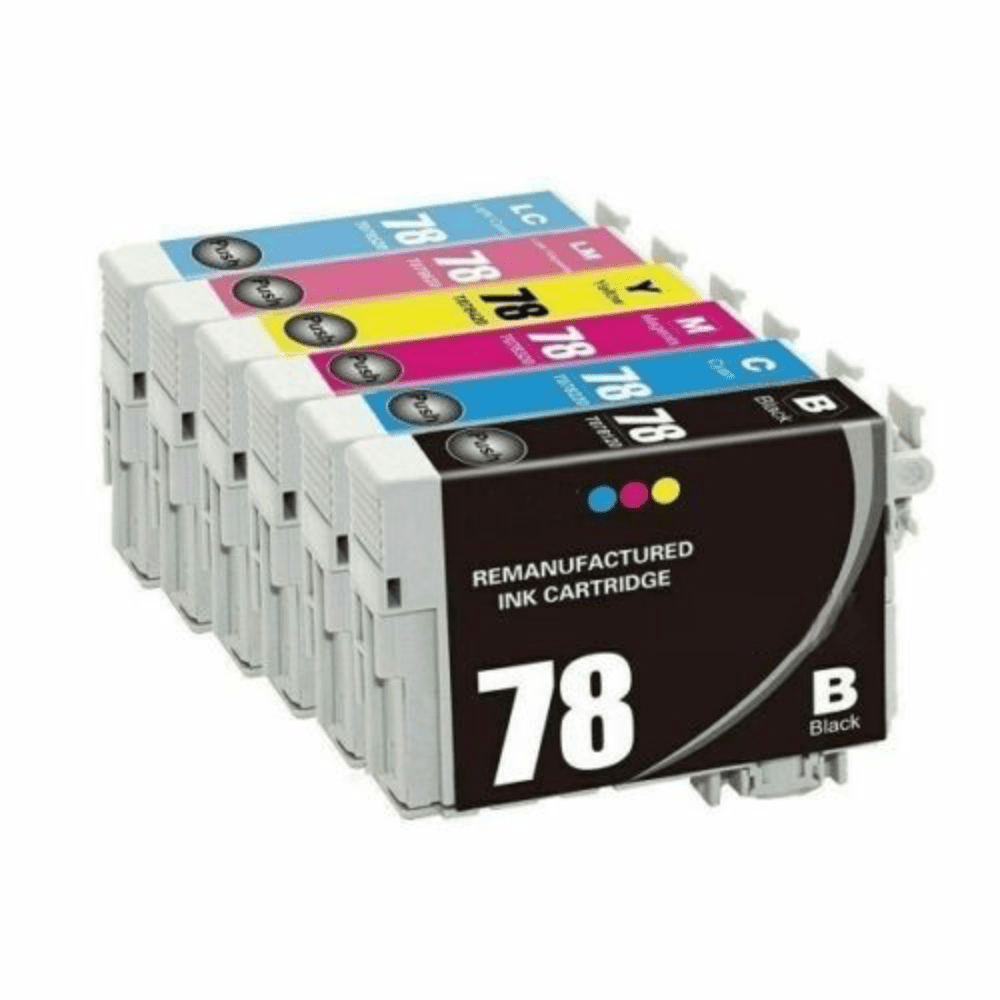 6-Pack BCMY LC LM Ink Cartridge for Epson 78, Compatible with R260 R280 ...
