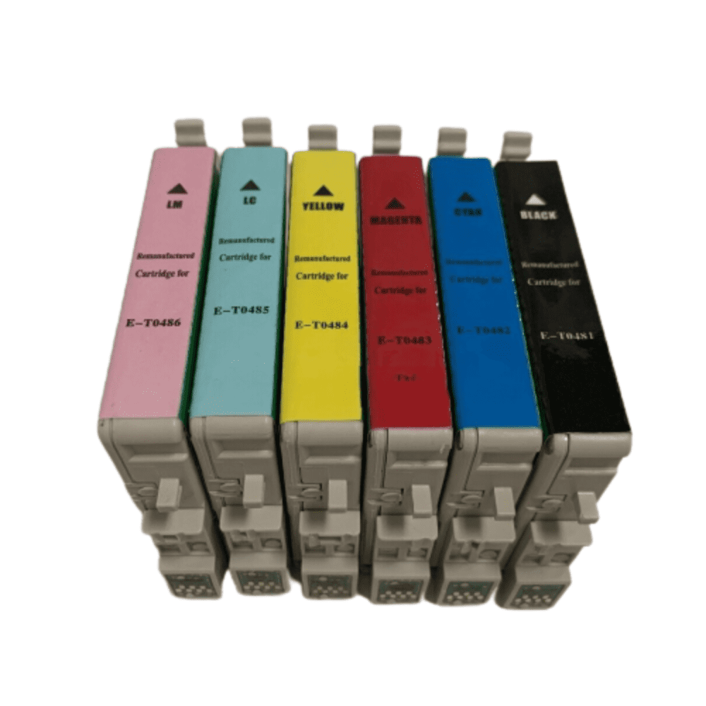 6-Pack BCMY Photo-Cyan/Magenta Ink Cartridge for Epson T0481-T0486 ...
