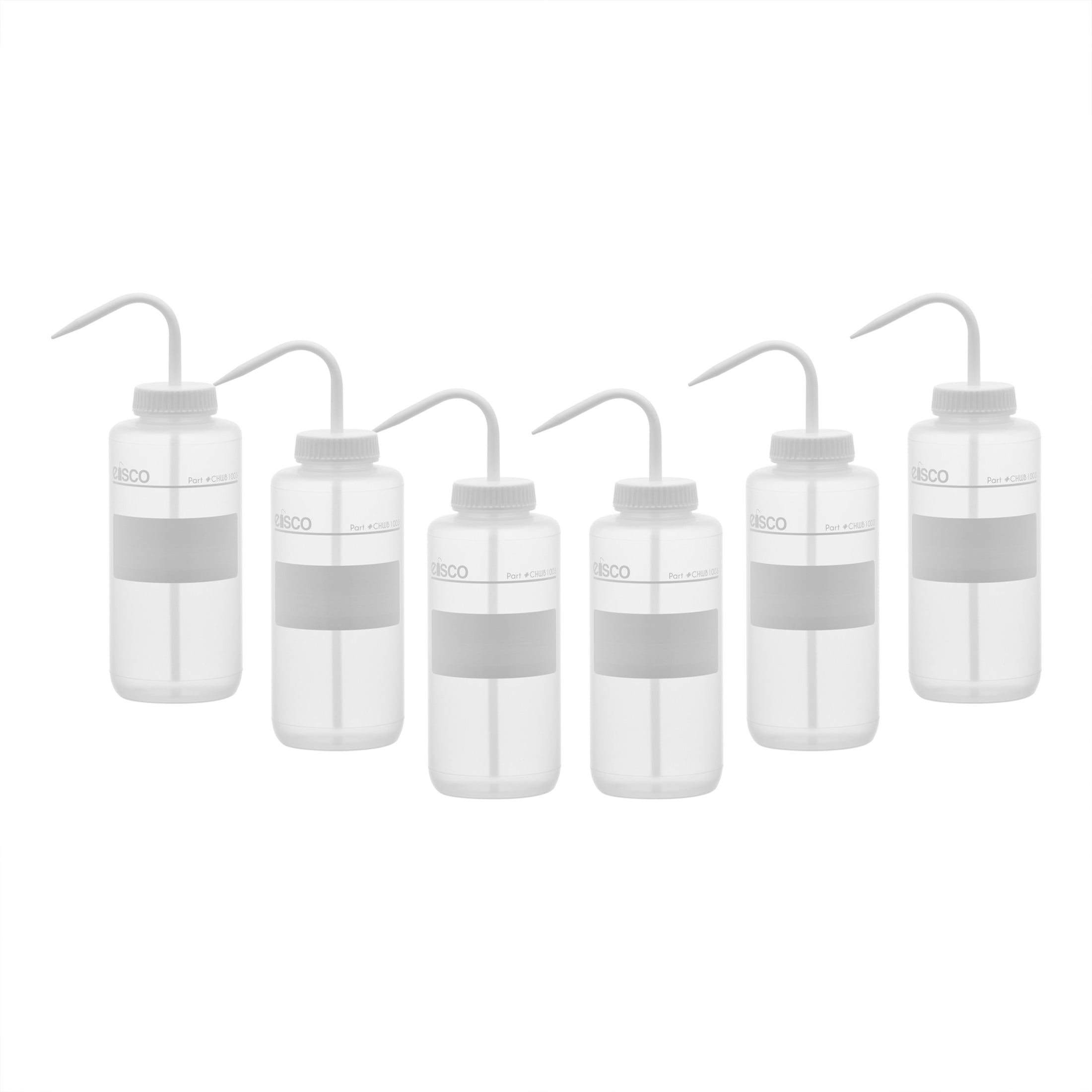 6PK Chemical Wash Bottle, No Label, 1000ml - Wide Mouth, Self Venting ...