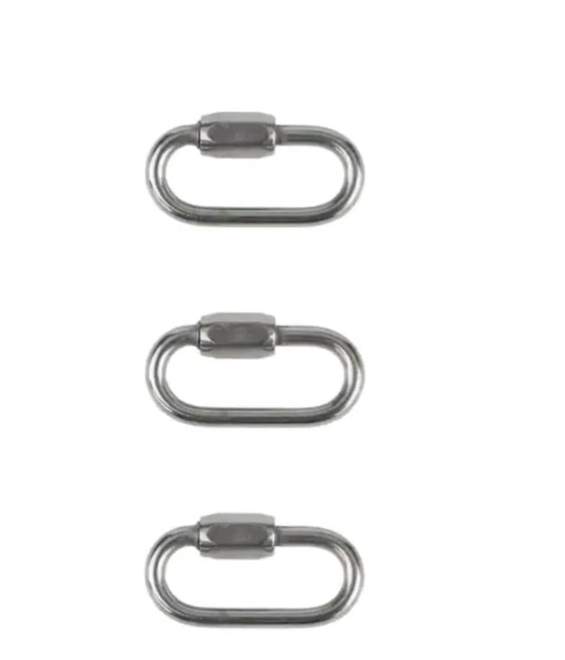 6PK Everbilt 220 LB 1/8 in. Zinc Plated Steel Quick Link Chain Hook ...