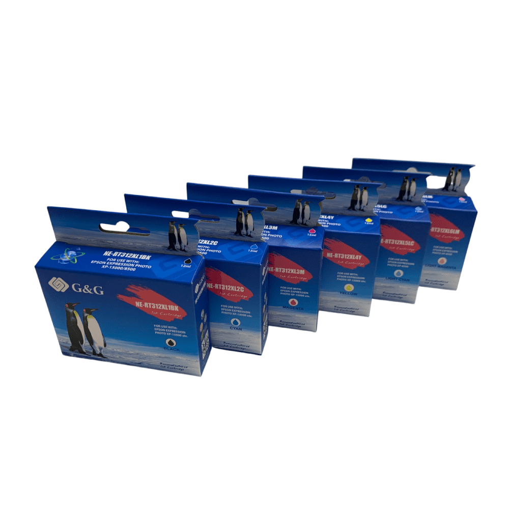 High-Yield Black, Cyan, Magenta, Yellow, Light-Cyan, Light-Magenta Ink ...