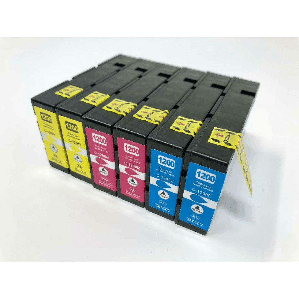 6PK High-Yield Ink Cartridges 2 Cyan 2 Magenta 2 Yellow - Fits Canon ...