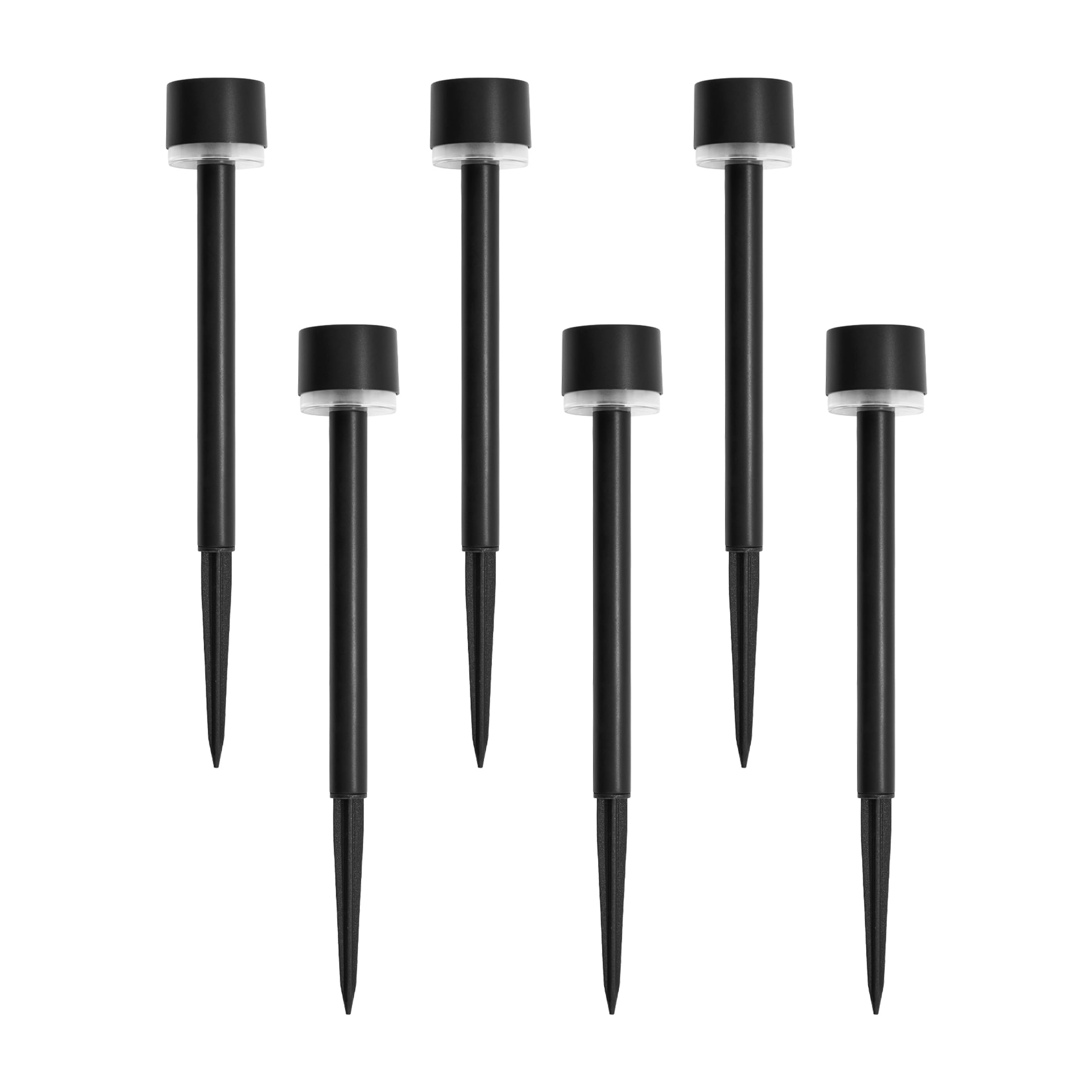 Mainstays Solar Powered Black Classic Halo Column LED Path Light and ...