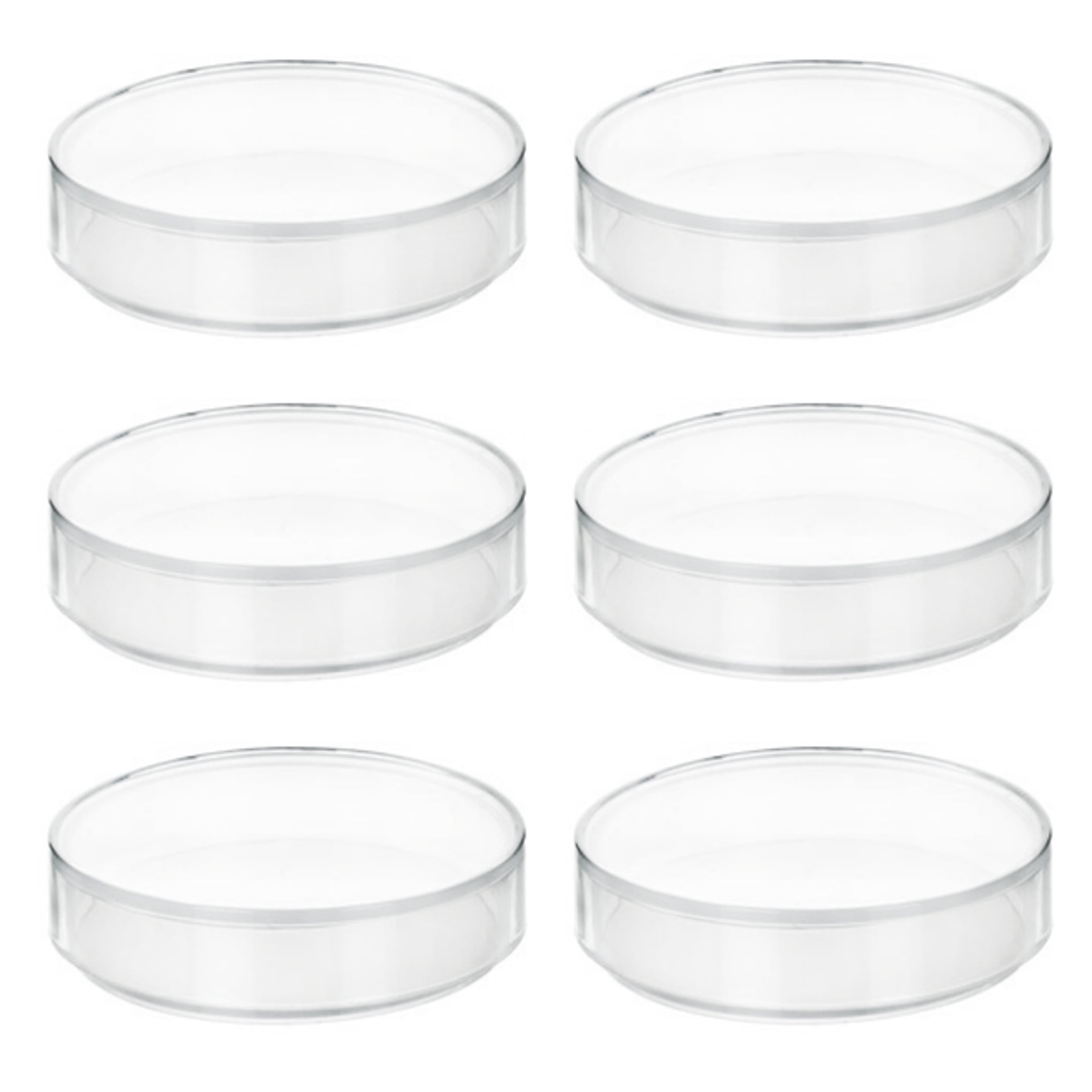 6PK Polypropylene Petri Dishes with Lids - 95mm (3.75") Dish Diameter ...
