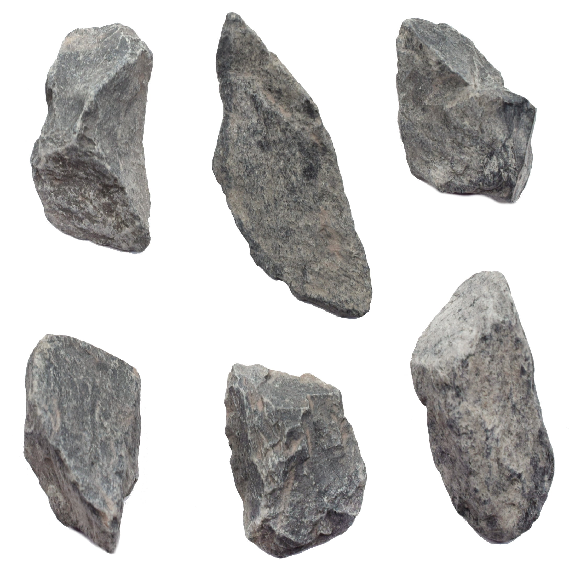 6PK Raw Gray Limestone, Sedimentary Rock Specimens - Approx. 1 ...