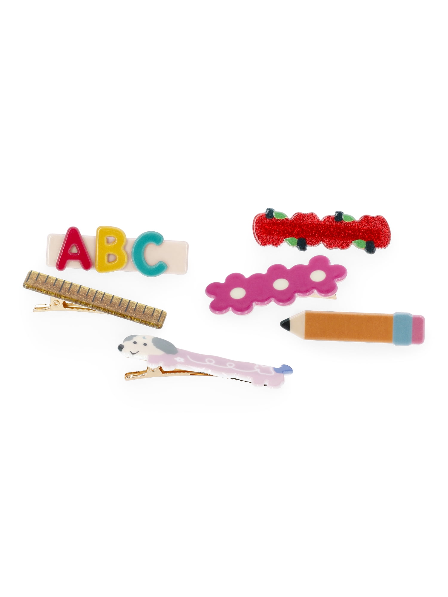 Wonder Nation Back to School Hair Clip Set, 6-Piece - Walmart.com