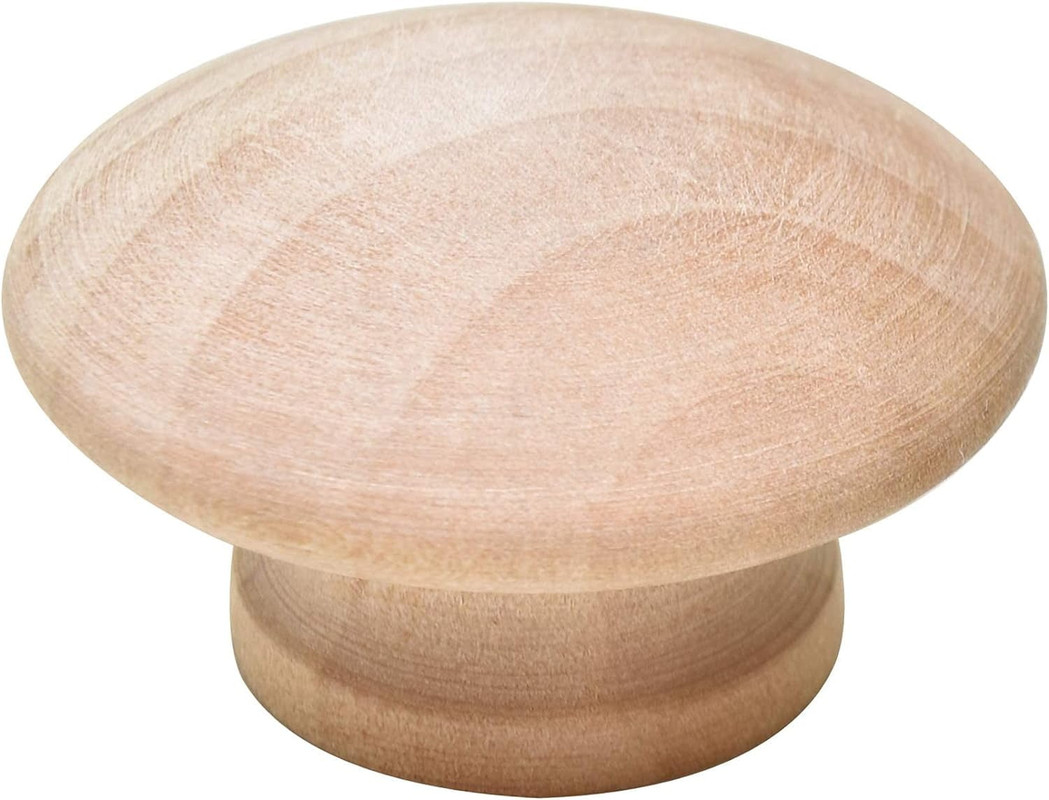 6PK - Silverline Round Unfinished Wood Cabinet Knobs Pulls for Drawer ...