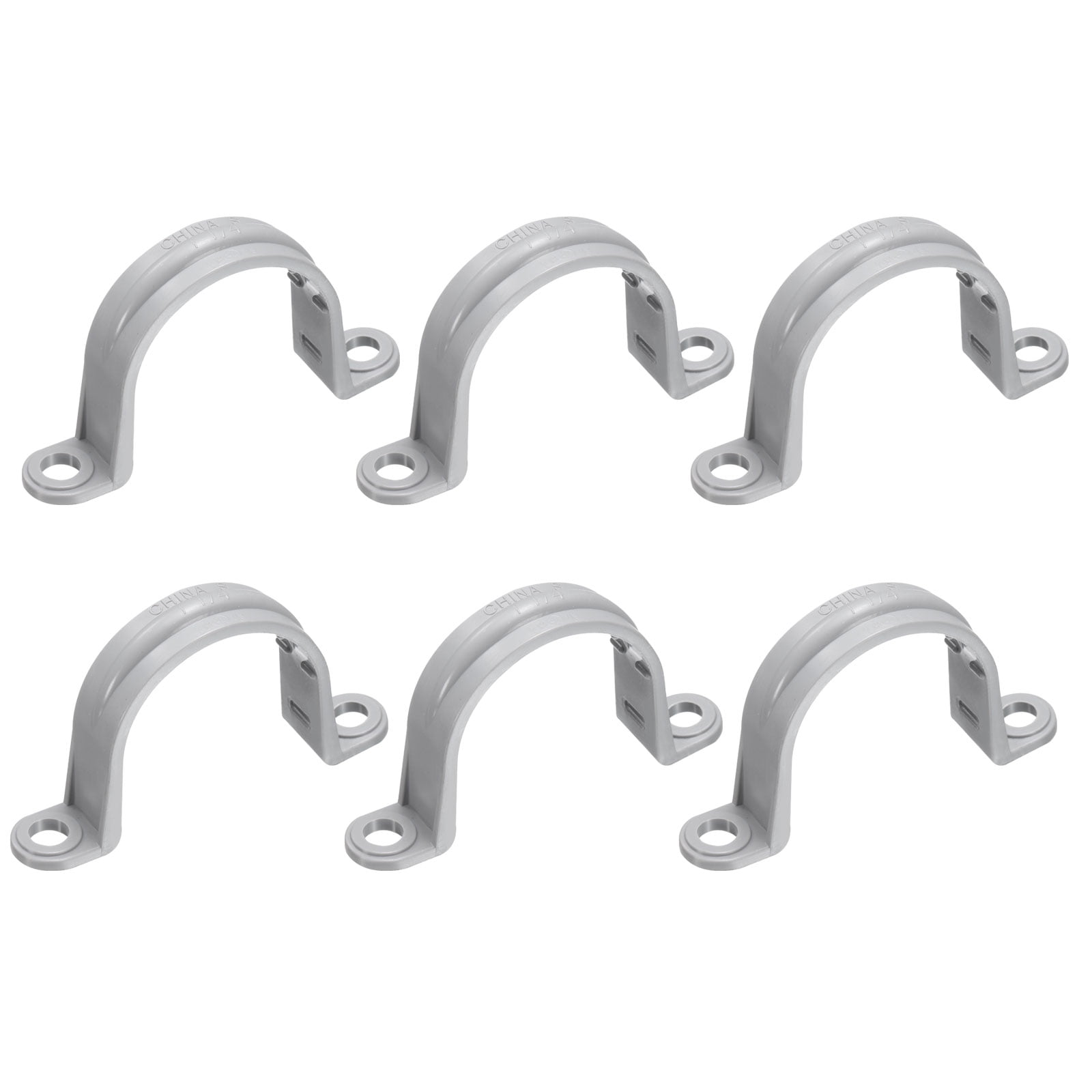 6Pack 1-1/4 Inch PVC Pipe Straps, 2 Hole Conduit Pipe Clamps Supports ...