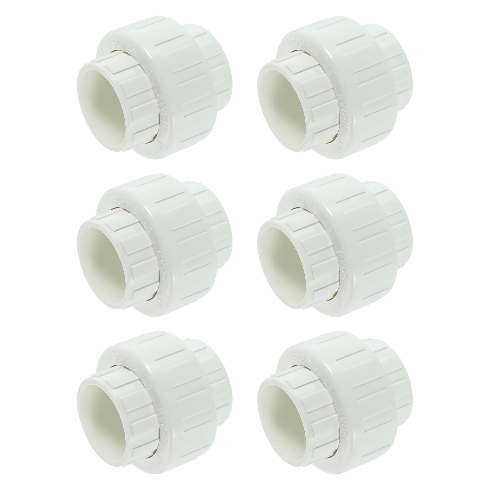 6Pack 1" UPVC Union Coupling Pipe Fitting (Socket x Socket), UPVC Union ...
