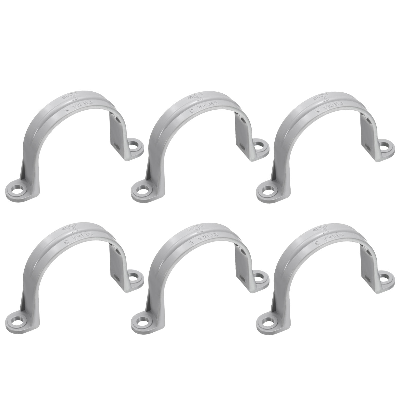 6Pack 2 Inch PVC Pipe Straps, 2 Hole Conduit Pipe Clamps Supports ...