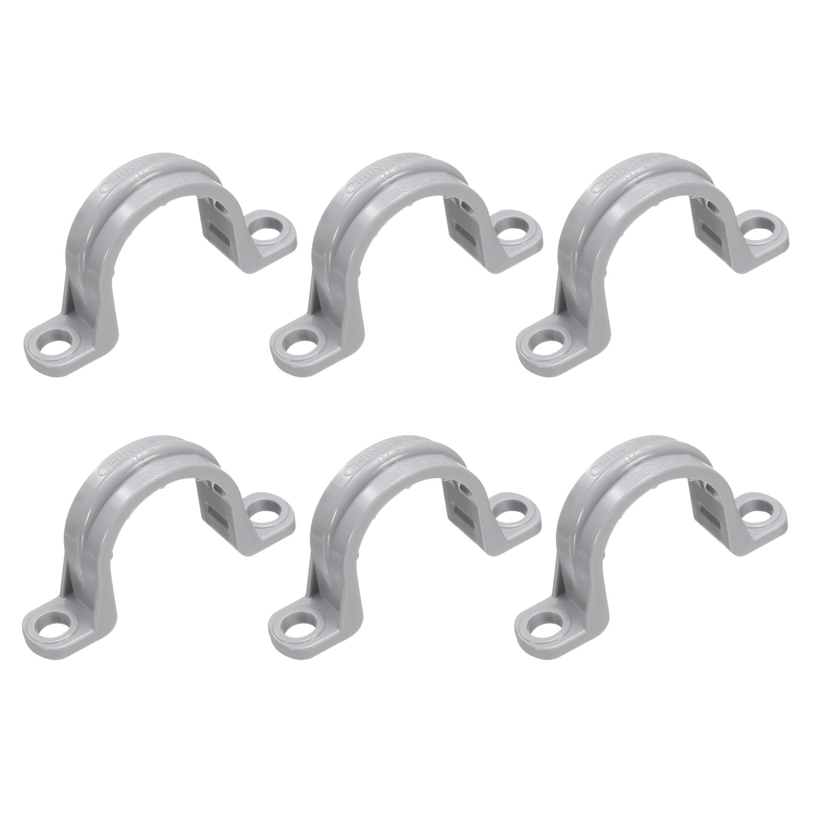 6Pack 3/4 Inch PVC Pipe Straps, 2 Hole Conduit Pipe Clamps Supports ...
