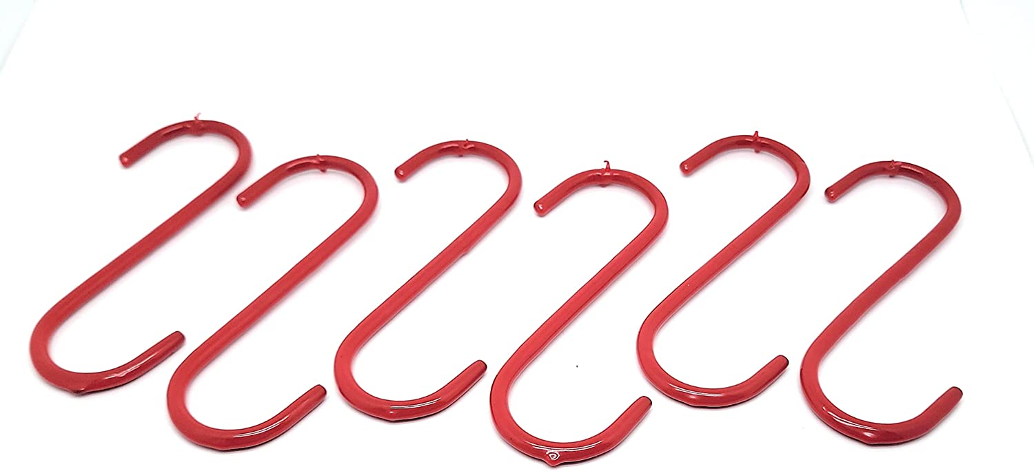 - 6Pack, 5 Inches (7mm) S Hook, Large Vinyl Coated S Hooks with Rubber ...