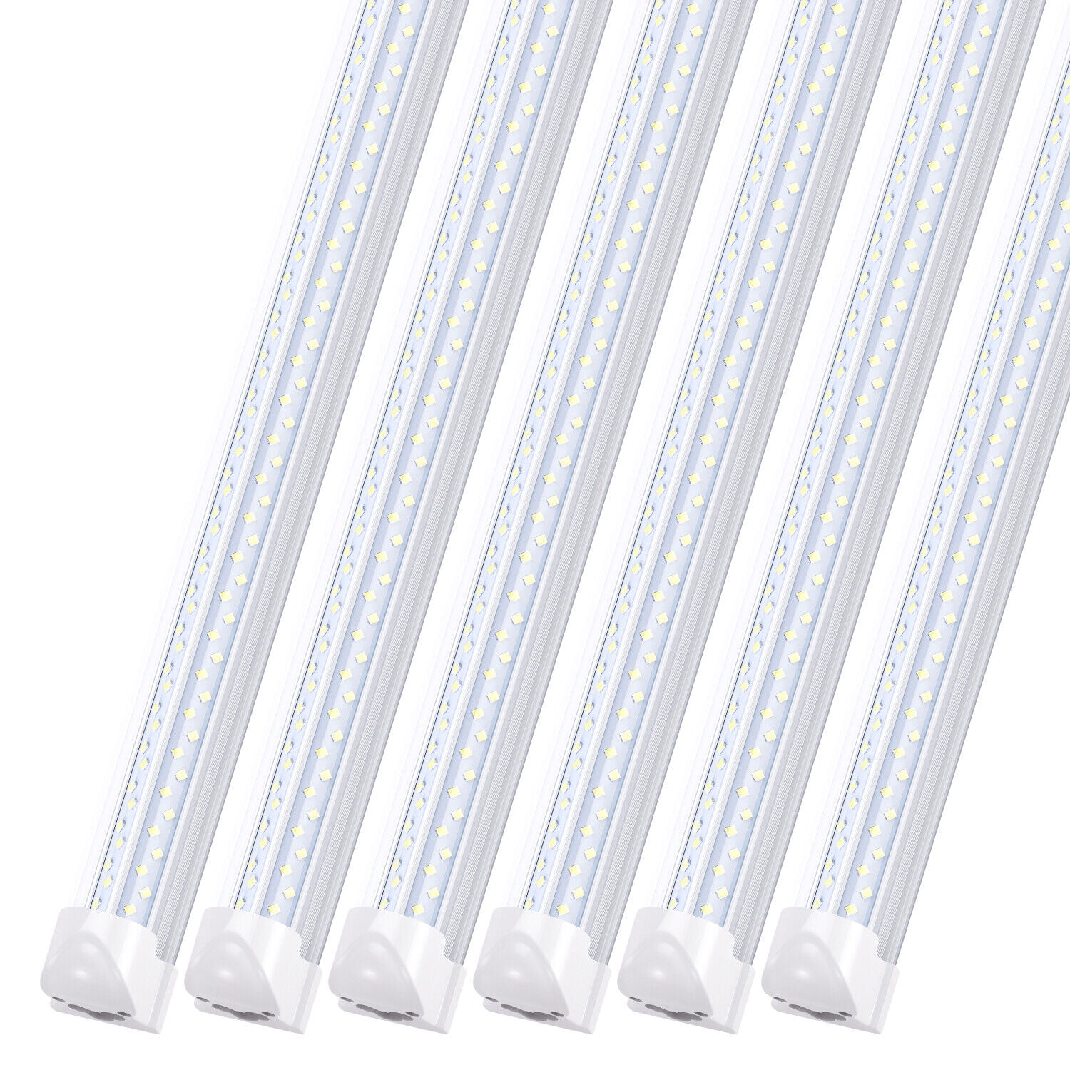 6Pack 8FT Led Shop Light 120W 8 Foot Led Tube Light T8 Integrate 4 Row ...