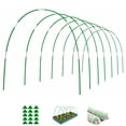 6Pack 8ft Garden Grow Hoops, RustFree Fiberglass Greenhouse Frame for ...