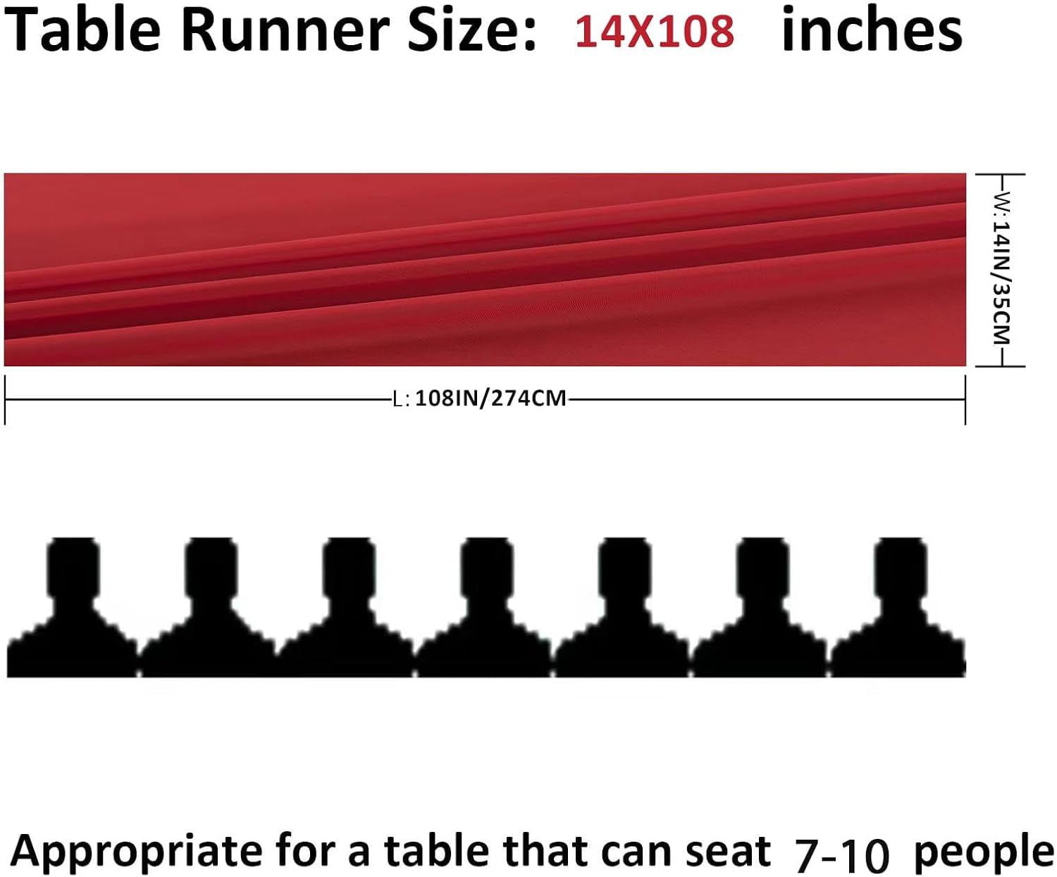 6Pack 9ft Chiffon Table Runner 14x108 Inch Sheer Romantic Table Runner ...