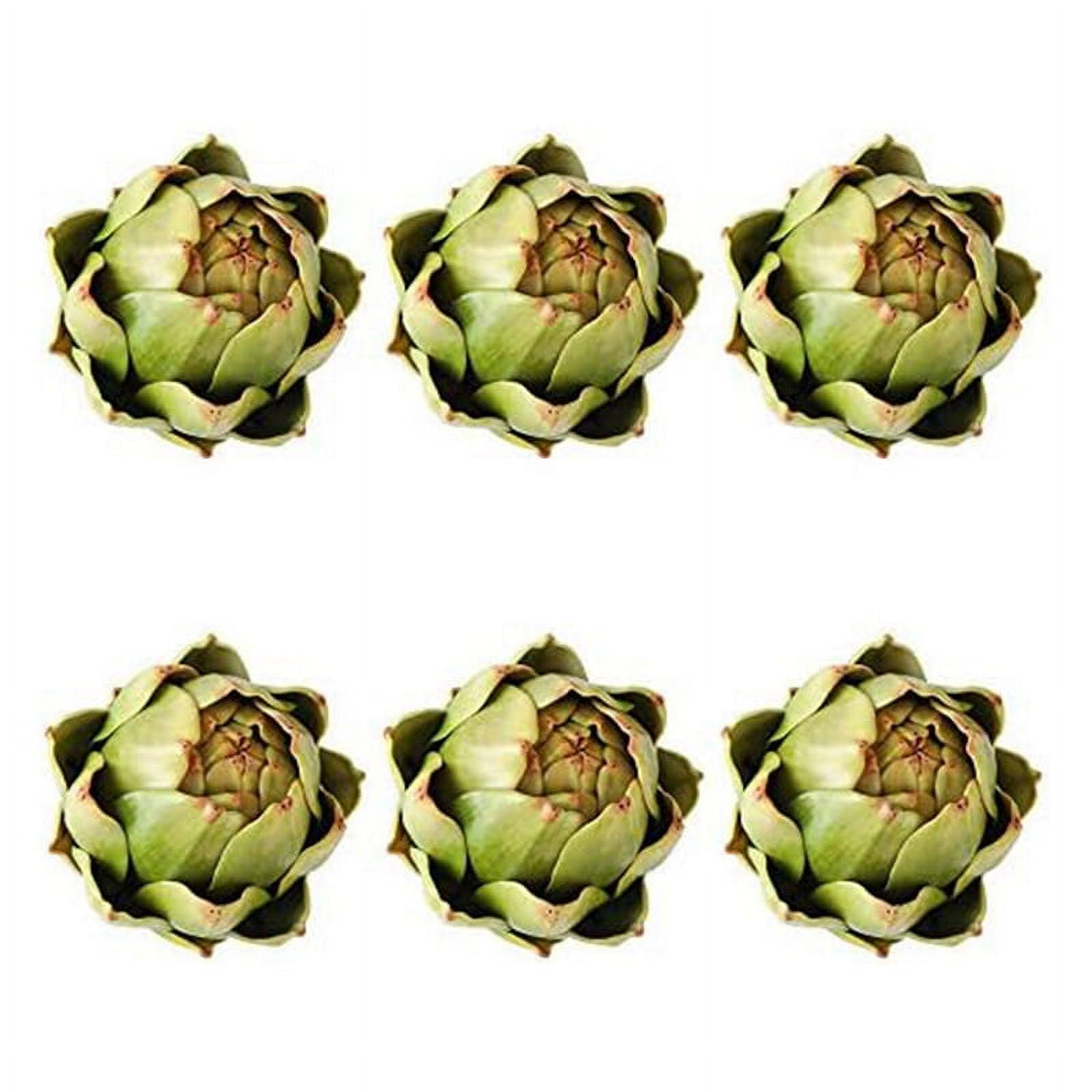 6Pack Artificial Artichoke, Small Plastic Green Fake Vegetables, Bowl ...