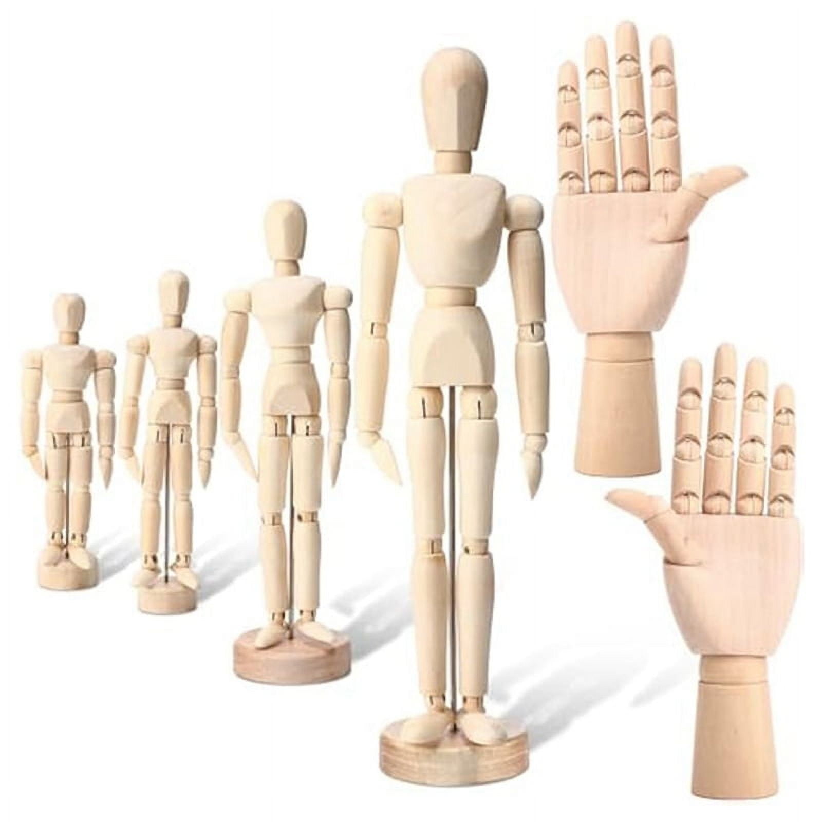 6Pack Artist Wooden Mannequin,4.5/5.5/8/12Inch Drawing Figure Model ...