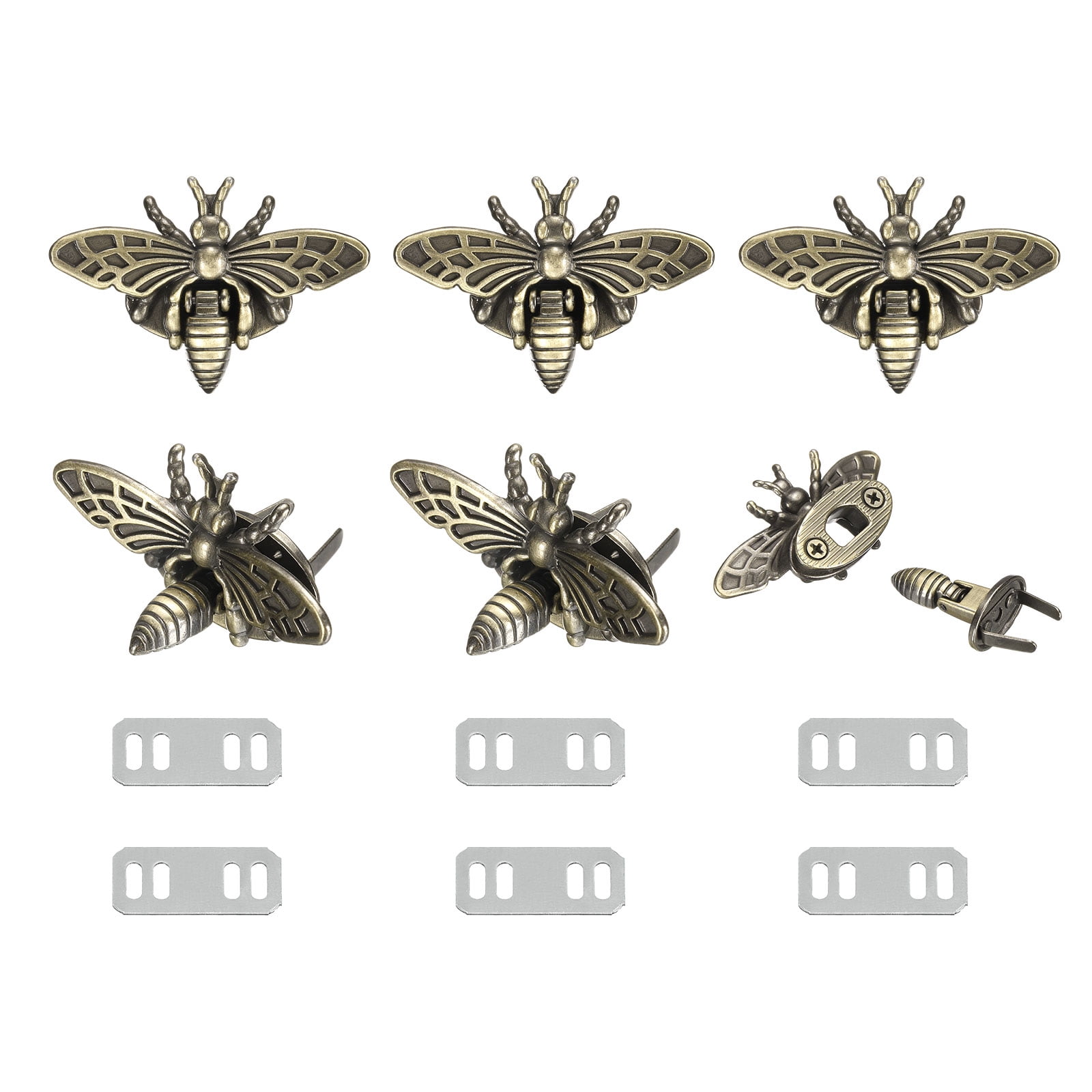 6Pack Bee Turn Lock Clasp, 1.85" x 1.22" Closures Lock Fasteners ...