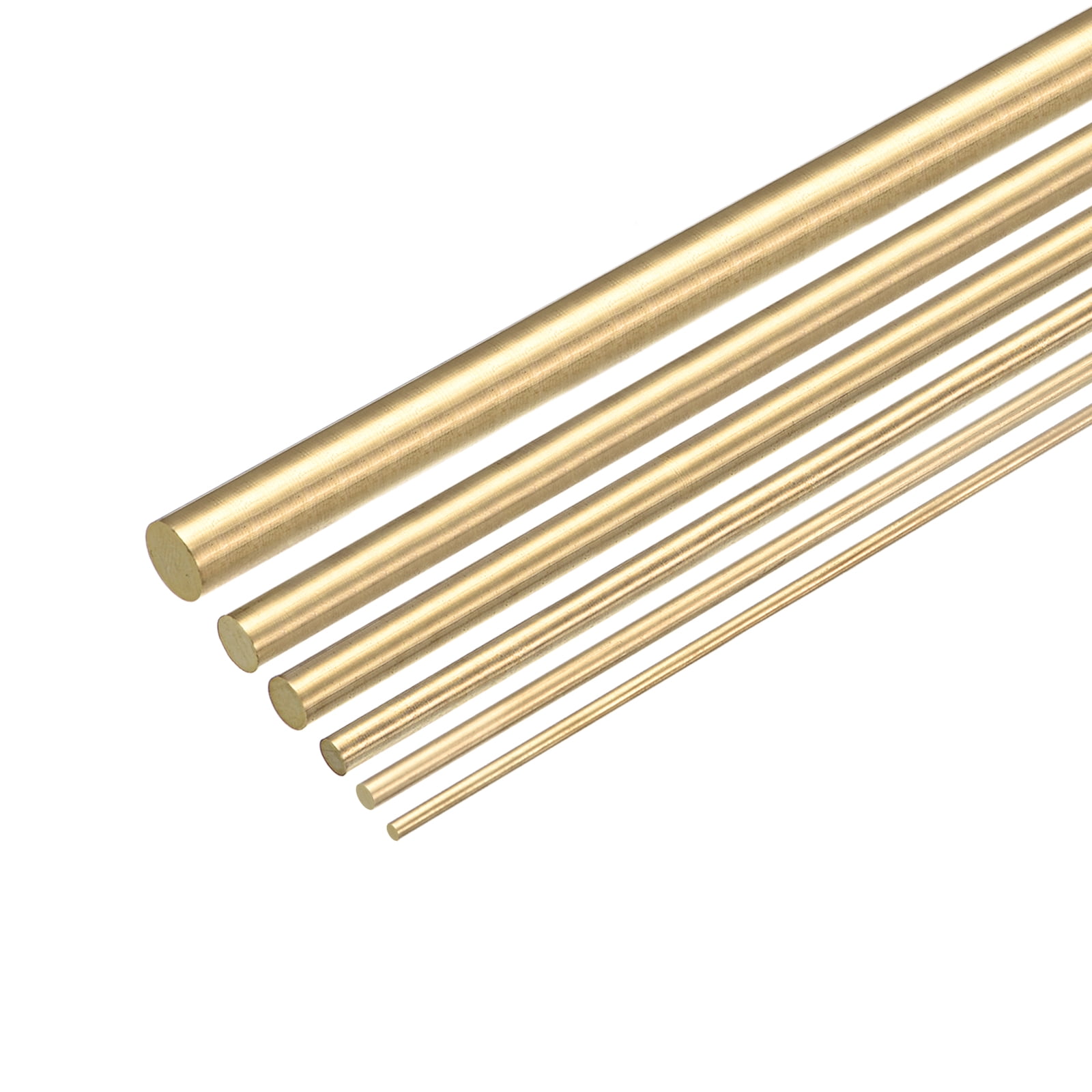6Pack Brass Round Rods, 2mm to 8mm Diameter 100mm Length Brass Rod for ...