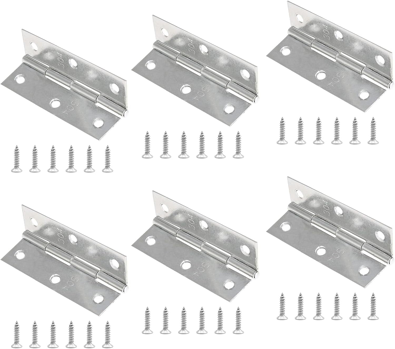 6Pack Butt Hinge 3 Inch Mini Hinges 304 Stainless Steel Hinges Small ...
