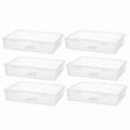 6Pack Clear Plastic Multipurpose Storage Boxes with Lids 7x9x2Inch ...