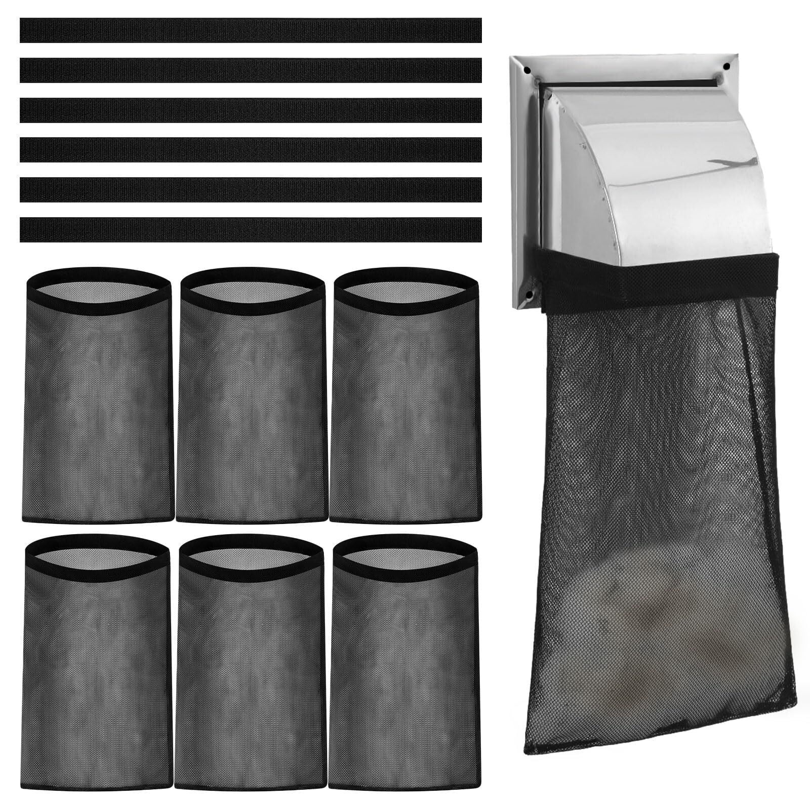 6Pack Dryer Vent Lint Bags Lint Traps Lint Dust Bag for Outdoor Dryer ...