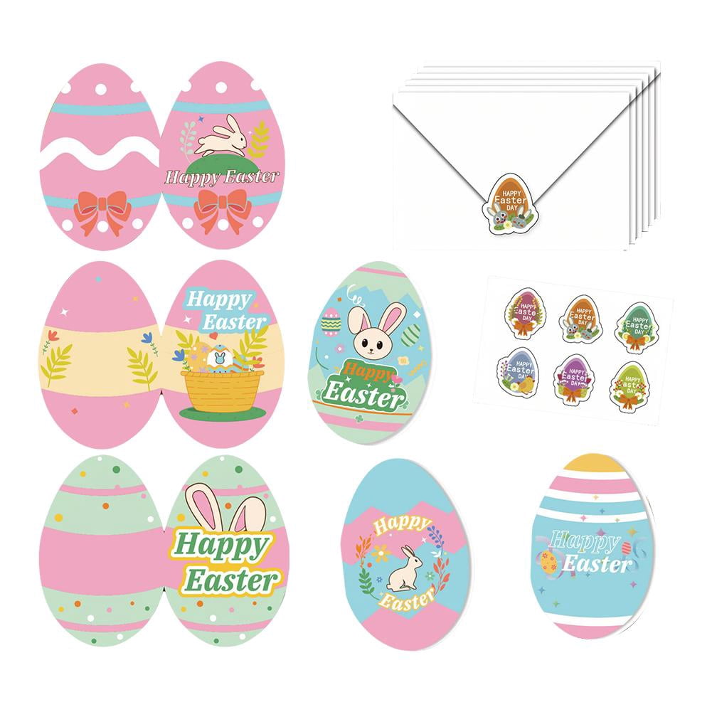 6Pack Easter Cards with Envelopes Happy Easter Greeting Cards Adorable ...