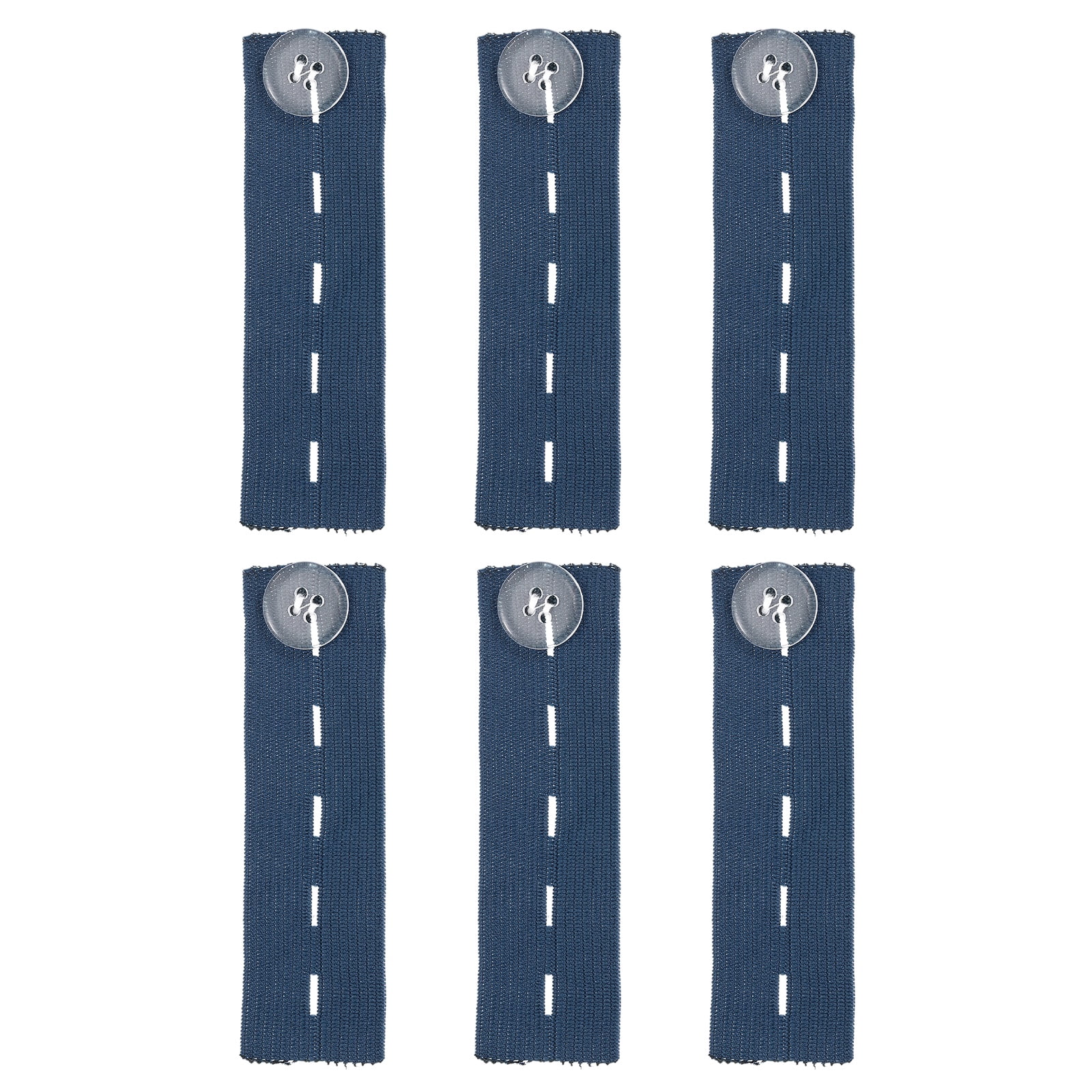 6Pack Elastic Pants Waist Extenders, Button Extenders (Deep Blue, 3 ...
