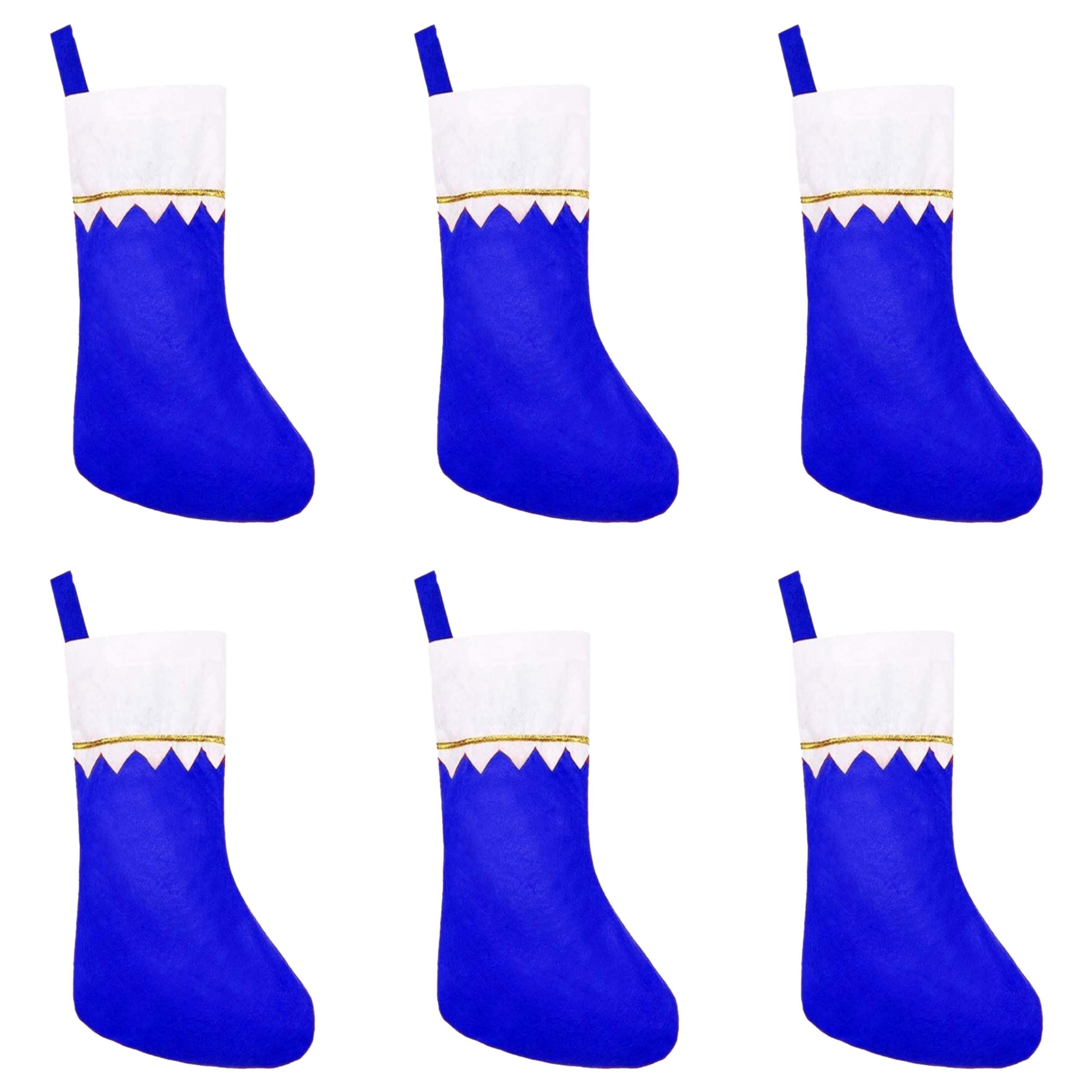 6Pack Felt Blue Christmas Stockings, 14.2 Inches Personalized Christmas ...
